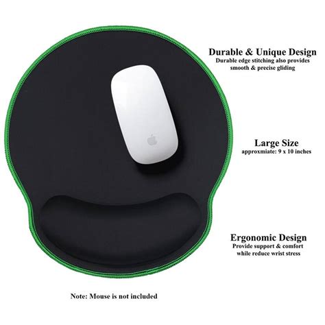 Stock Preferred Mouse Pad With Wrist Rest Support And Stitched Edges