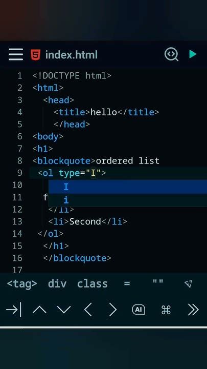 ordered list 2 basichtml webdevelopment coding programming begginers html htmltutorial youtube