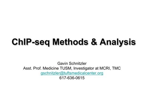 ChIP Seq Methods Analysis