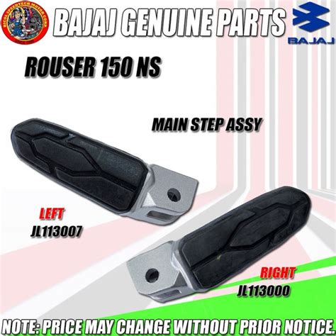 Rouser 150 Ns Main Step Assy Kmc Genuine Jl113000 Jl113007
