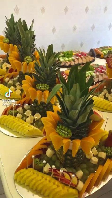 Фруктовая нарезка 🎀 Блюдо с фруктами Еда Простые закуски
