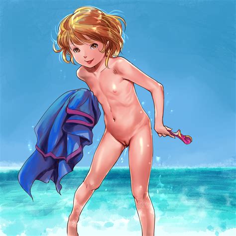 Gekkou Geccomajin Original Pawoo 1girl Bikini Blonde Hair Breasts Brown Hair Cleft Of
