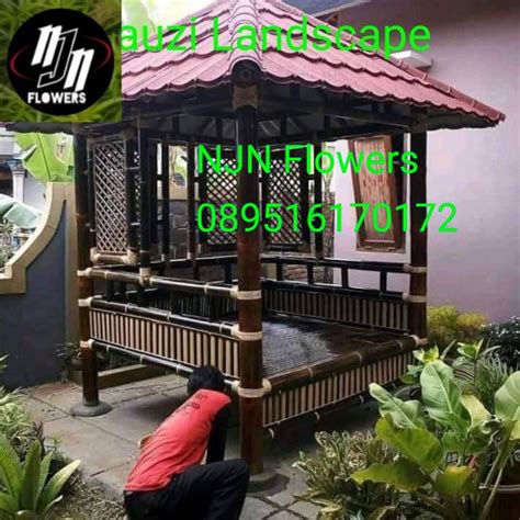 Jual Saung Bambu Gazebo Bambu Jabodetabek Shopee Indonesia