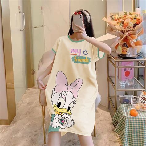 곰돌이푸 반팔 원피스 잠옷 핑크 여름 디즈니 캐릭터 파자마