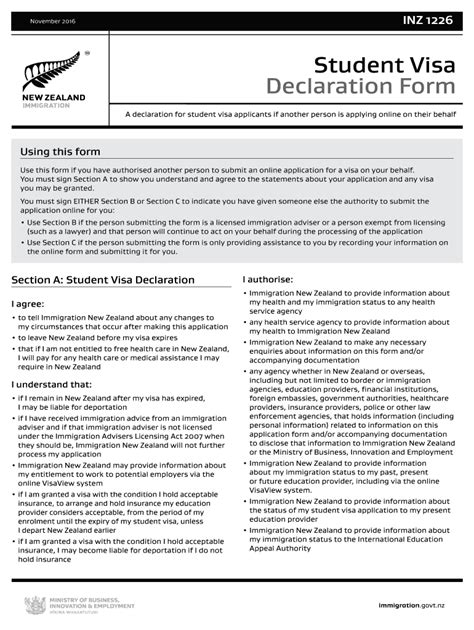 2016 Form Nz Inz 1226 Fill Online Printable Fillable Blank Pdffiller