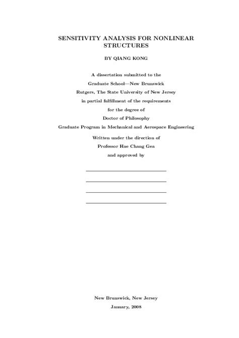 pdf sensitivity analysis of strain energy in nonlinear structures