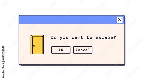 Retro Dialog Window Computer Message Box In 90s 00s Design Style 1990s UI Digital Screen