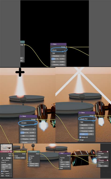 Export Glare Node Outputs Black Square Blender Stack Exchange
