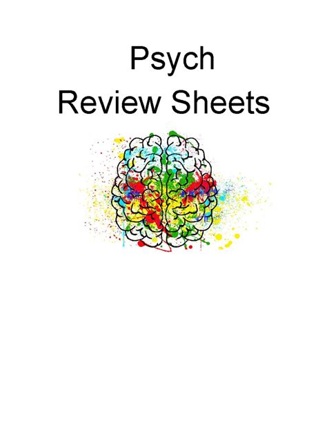 Psych Review Sheets Psych Review Sheets Unit History And Approaches Research Methods