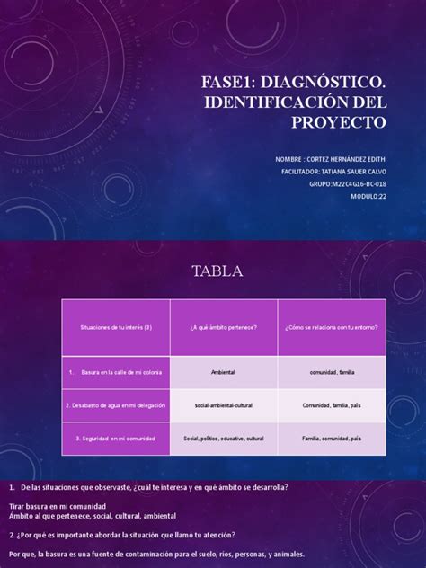 Fase1 Diagnóstico Identificación Del Proyecto Pdf Residuos Entorno Natural