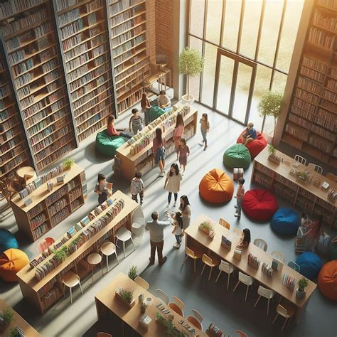 Premium Photo Open Library