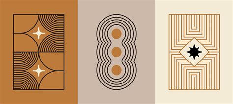 벡터 최소 기하학적 일러스트 세트 트렌디한 추상적 미적 선형 컴포지션 프린트 프레임 및 그래픽 디자인 요소 0명에 대한 스톡 벡터 아트 및 기타 이미지 Istock