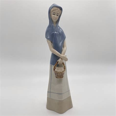 Статуэтка Девушка с корзинкой фарфор роспись Западная Европа 1990 2000 гг стоимостью 8228