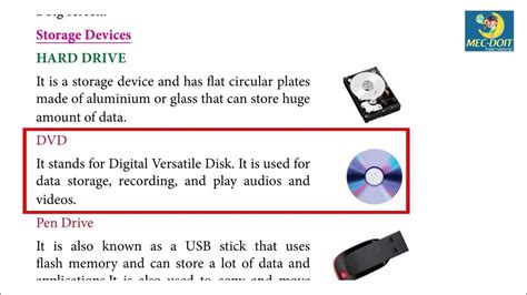 Mec Doit Computer Class 3 Chapter 1 Hardware And Software Youtube