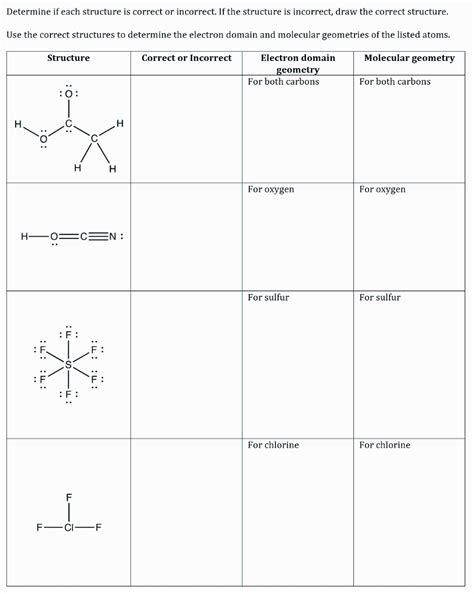 Solved Determine If Each Structure Is Correct Or Incorrect Chegg