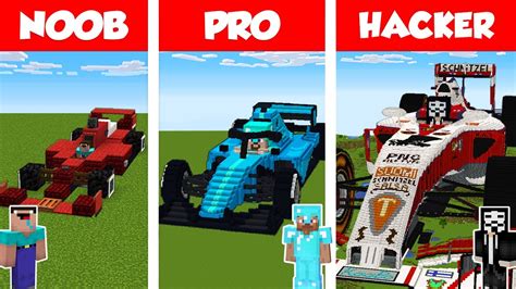 Minecraft NOOB Vs PRO Vs HACKER F CAR HOUSE BUILD CHALLENGE In Minecraft Animation YouTube