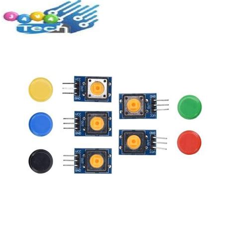 Jual Modul Saklar Tekan 3 Pin Momentary Tactile Switch Push Button 12mm Biru Kab Bantul