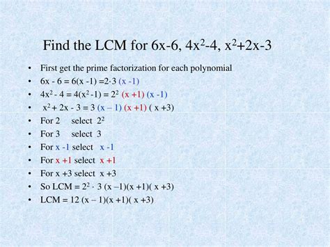 PPT How To Find The LCM Of Two Or More Numbers Or Expressions PowerPoint Presentation ID
