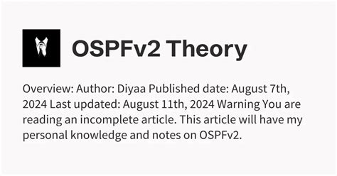 Ospfv2 Theory