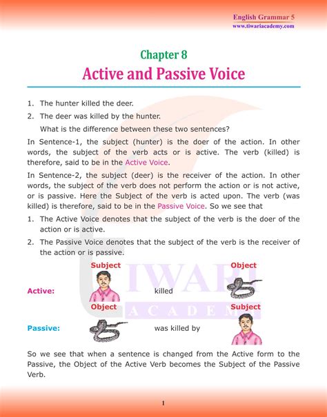 Passive Voice Chart English Grammar Passive Voice Teaching