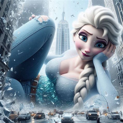 Giantess Elsa Intrigued By Memesrus1234 On Deviantart