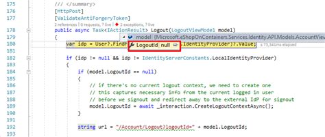 Logout Action Crash · Issue 544 · Dotnet Architecture Eshoponcontainers · Github