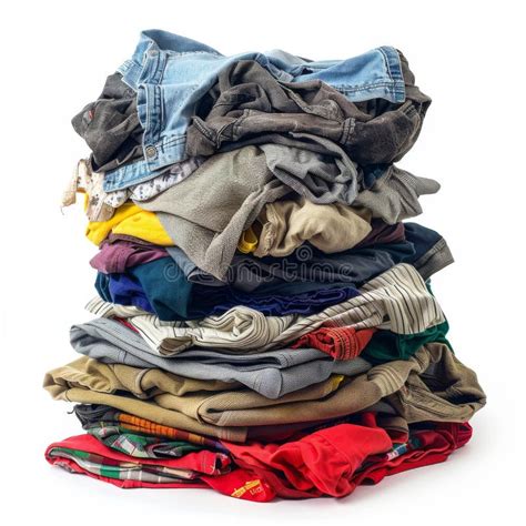 Laundry Pile Dirty Clothes Heap Isolated Dirty Laundry Clothing Pile