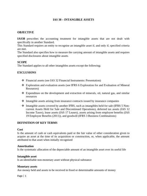 Ias 38 Intangible Assets Pdf Intangible Asset Expense