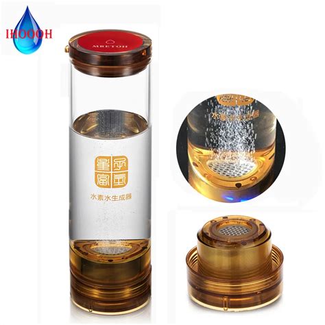 휴대용 수소 풍부한 물 발생기 기계 이온 Usb 충전식 유리 컵병 Orp 알칼리성 순수 H2 슈퍼 항산화 제물 필터 Aliexpress