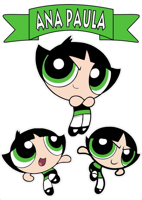 Topper De Bolo Docinho Meninas Super Poderosas Arte Digita