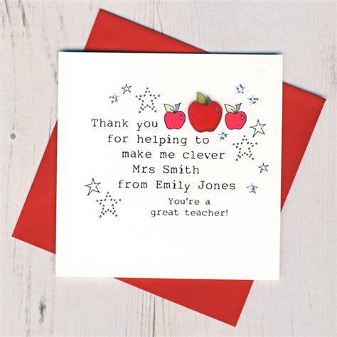 Thank You Teacher Card