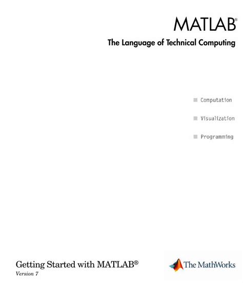 pdf getting started with matlab pdf forside · pdf filegetting