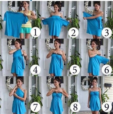 31 Creative Life Hacks Every Girl Should Know T Shirt To Dress Diy