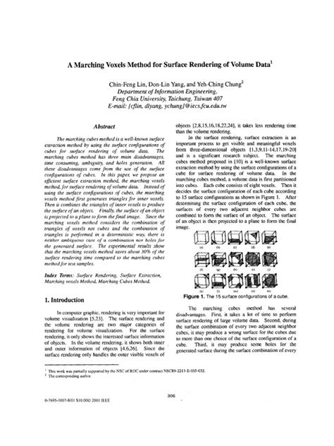 A Marching Voxels Method For Surface Rendering Of Volume Data Pdf