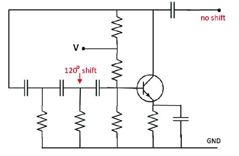 Typical Oscillating Electronic Circuit With A 2π3 Phase Shift Download Scientific Diagram