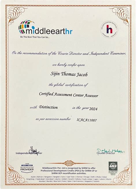 Sijin Thomas Jacob On Linkedin Shrm Professionaldevelopment Assessmentcenters