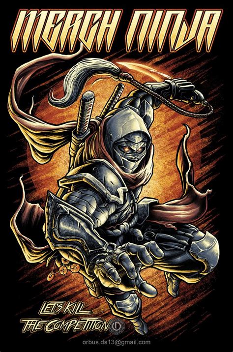 Merch Ninja On Behance Graphic Poster Art Tshirt Design Inspiration