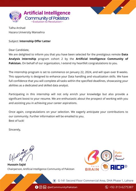 Talha Arshad On Linkedin Internship Aicp Innovation Career Opportunity Alhamdulilah…