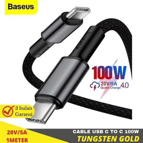 Jual Baseus Kabel Charge Usb Type C To Usb C Pd W Super Fast Charging Meter Jakarta