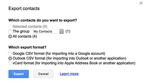 Importing Google Contacts Postbox Support