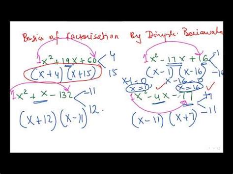 Basics Of Factorisation YouTube