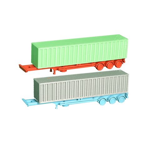 Container Chassi 40ft Rot Lang Mit Container Geeplast