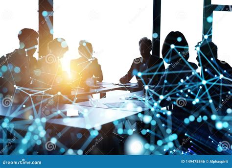 Business People Collaborate Together In Office Internet Connection