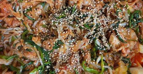 숙주미나리돼지고기볶음