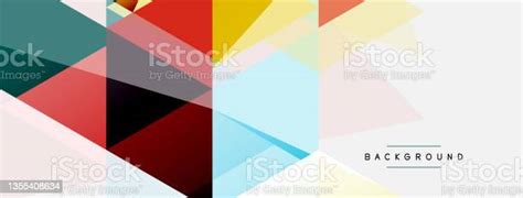 색상 삼각형 컴포지션 기하학적 추상적 배경 테크노 또는 비즈니스 개념 벽지 배너 배경 방문 페이지 패턴 0명에 대한 스톡 벡터 아트 및 기타 이미지 Istock