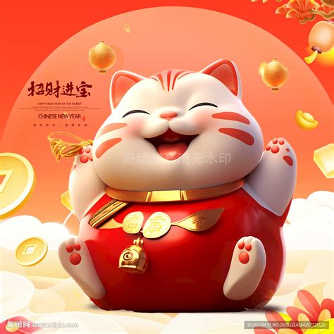 可爱的招财猫设计图广告设计广告设计设计图库昵图网