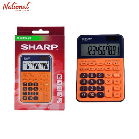 Sharp Desktop Calculators Elm335 10 Digits Dual Power Orange Shopee