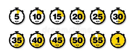 Set Of Simple Timers Countdown Timer Vector Icons Set Stopwatch Icons