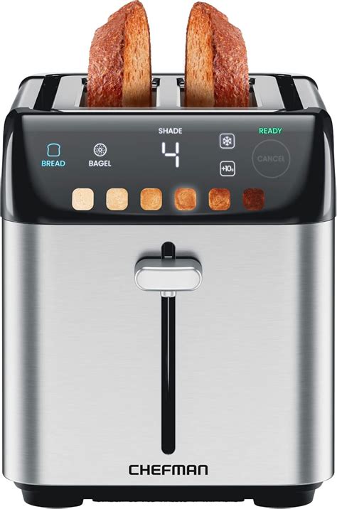 Smart Touch 2 Slice Digital Toaster 6 Shade Settings Stainless Steel Toaster 2 Slice With