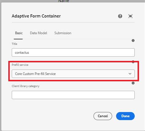 Prefill Core Component Based Adaptive Form Adobe Experience Manager